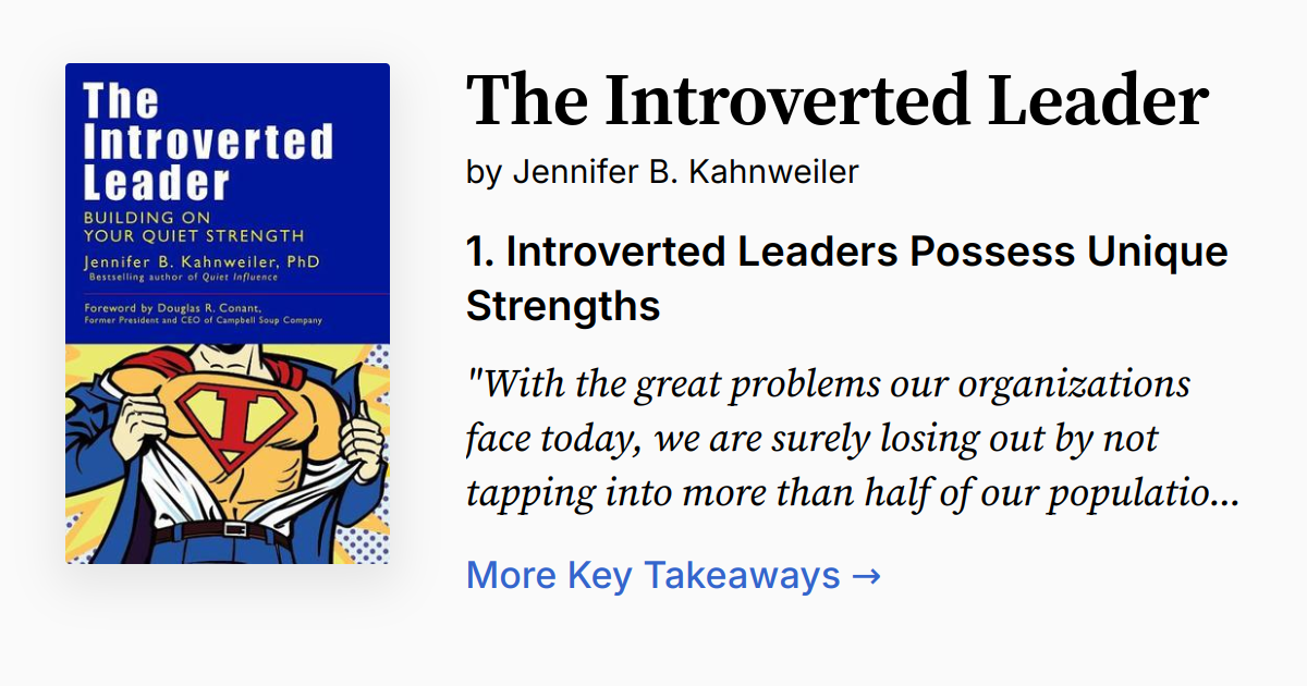 The Introverted Leader | Summary, Audio, Quotes, FAQ