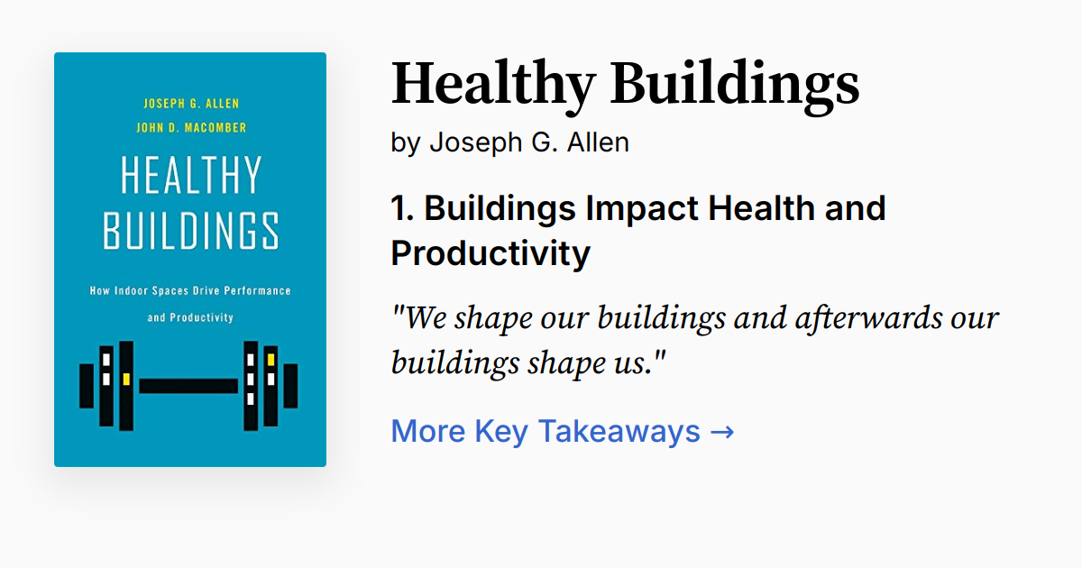 Healthy Buildings | Summary, Audio, Quotes, FAQ
