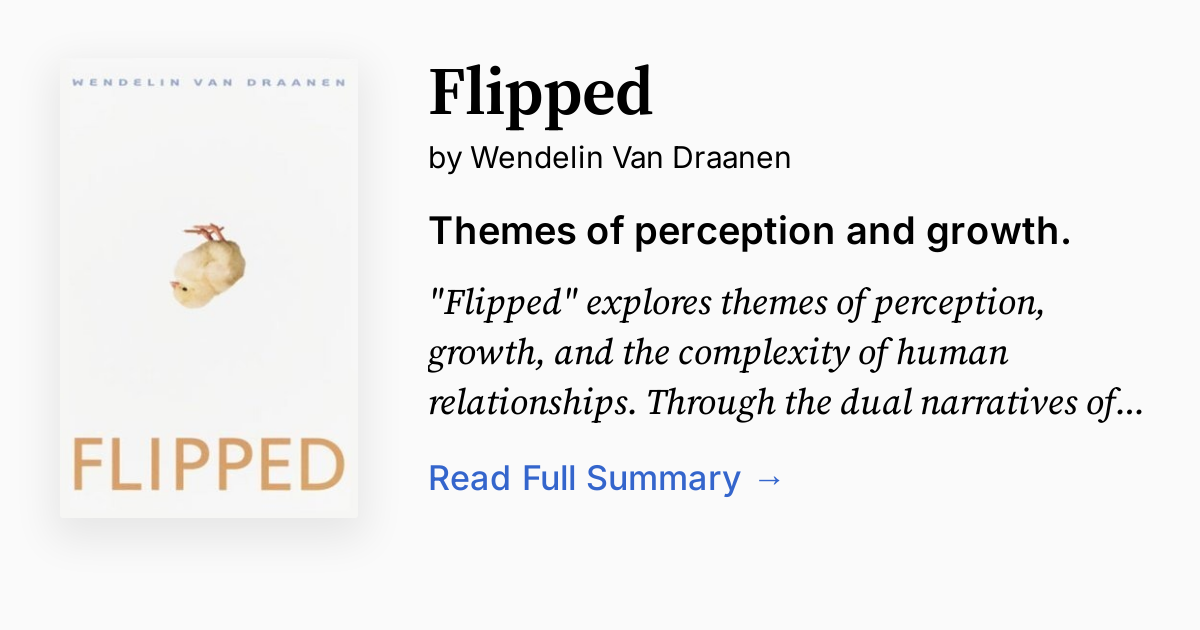 Flipped by Wendelin Van Draanen | Summary, Analysis, FAQ
