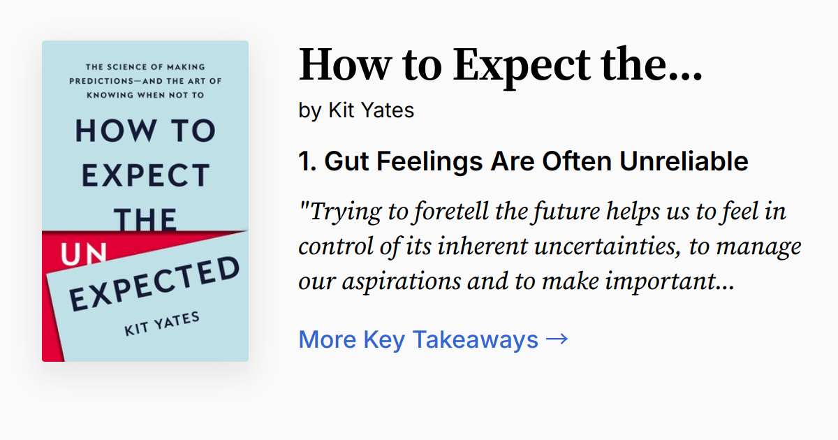 How to Expect the Unexpected | Summary, Audio, Quotes