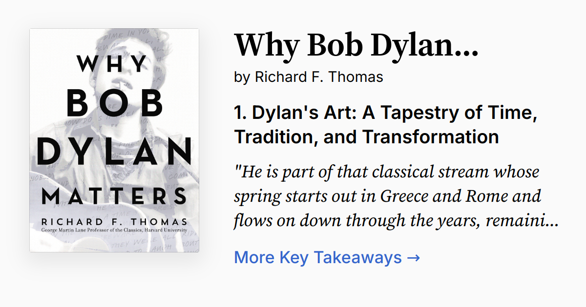 Why Bob Dylan Matters | Summary, Quotes, FAQ, Audio