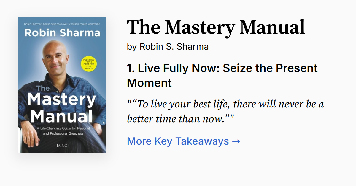 The Mastery Manual | Summary, Audio, Quotes, FAQ