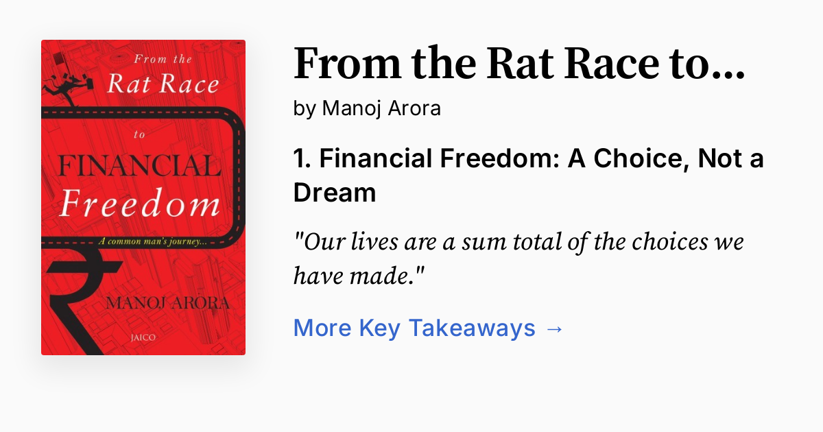 From the Rat Race to Financial Freedom | Summary, Audio, Quotes, FAQ