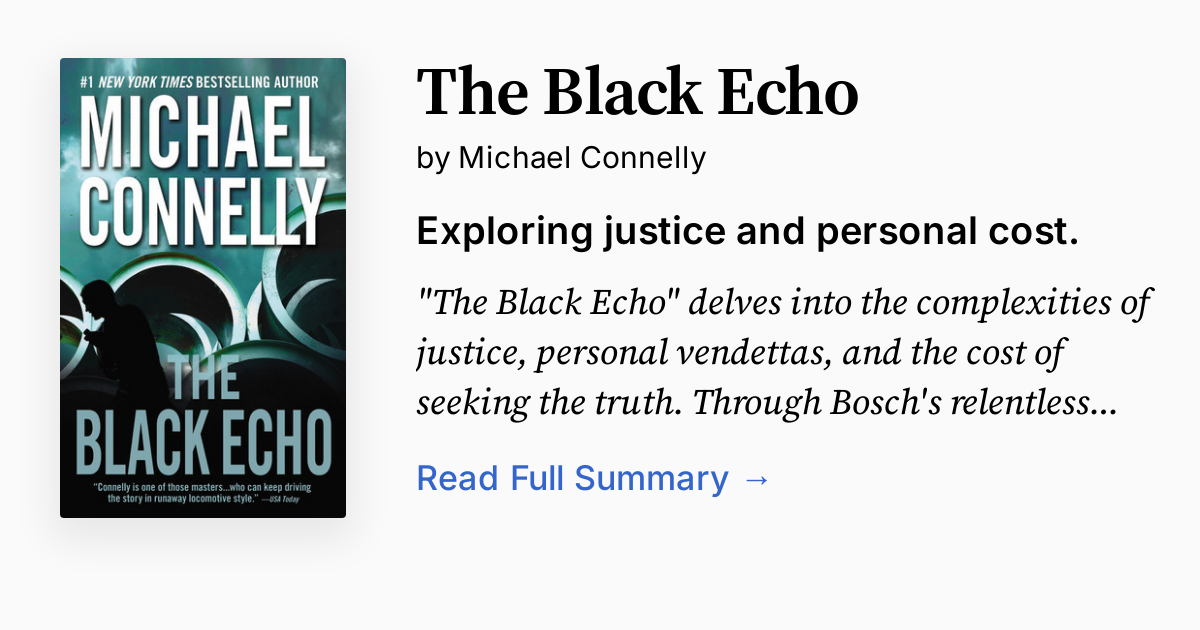The Black Echo by Michael Connelly | Summary, Analysis, FAQ