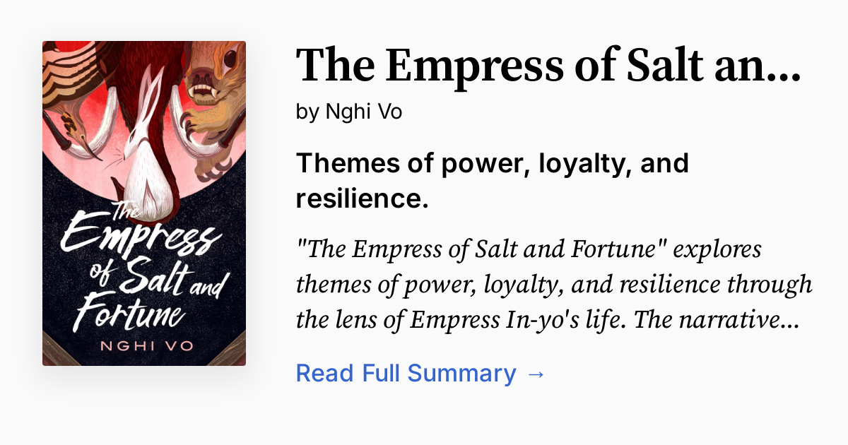 The Empress of Salt and Fortune | Summary, Analysis, FAQ