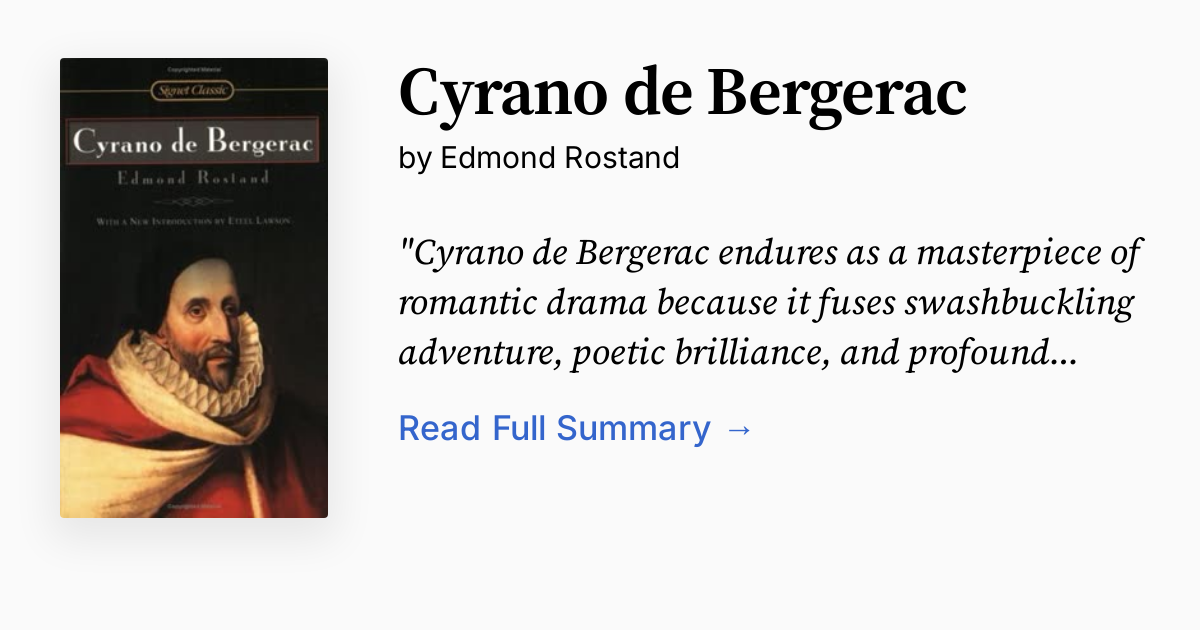 Cyrano de Bergerac | Summary, Analysis, FAQ