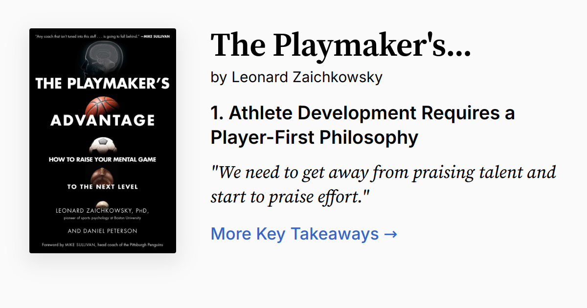 The Playmaker's Advantage | Summary, Audio, Quotes