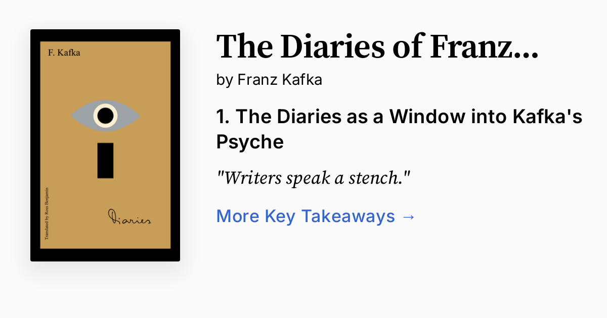 The Diaries of Franz Kafka | Summary, Audio, Quotes, FAQ