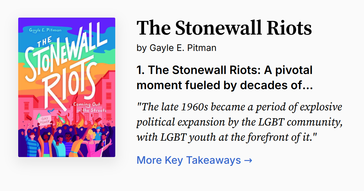 The Stonewall Riots | Summary, Quotes, FAQ, Audio