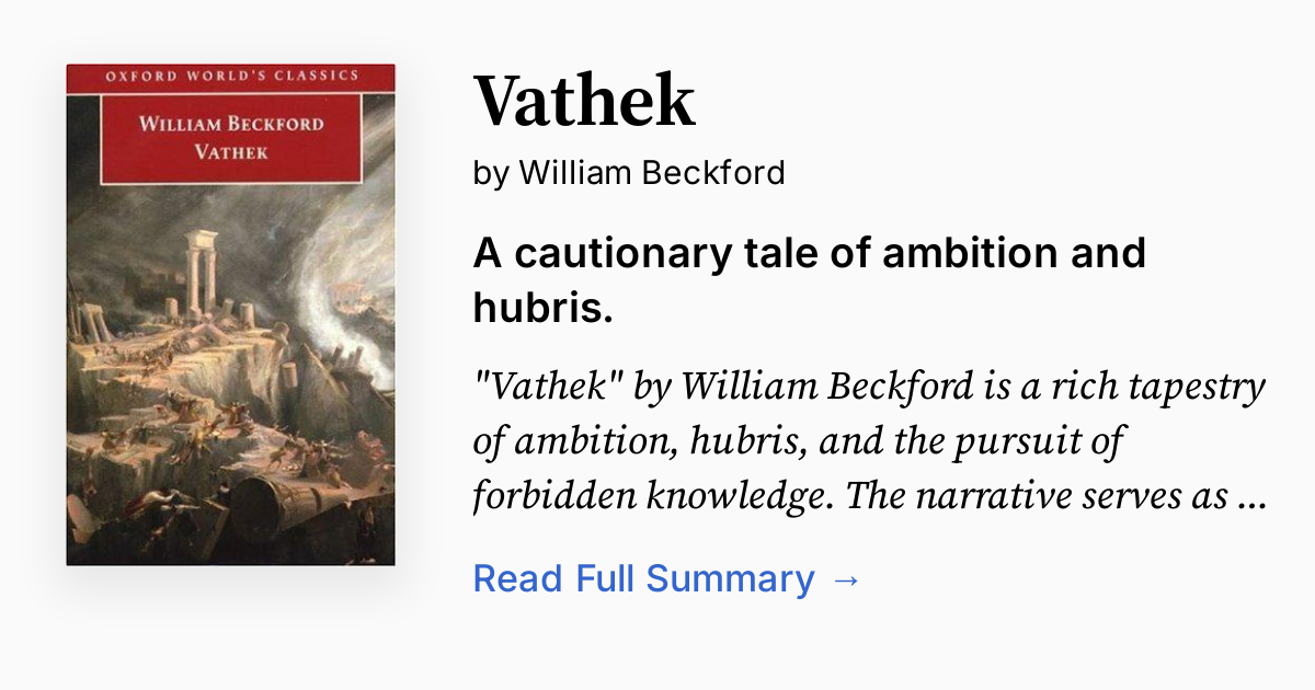 Vathek by William Beckford | Summary, Analysis, FAQ