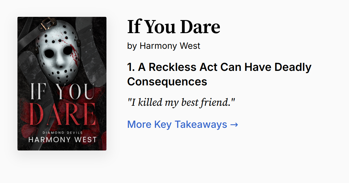 If You Dare by Harmony West | Summary, Audio, Quotes, FAQ