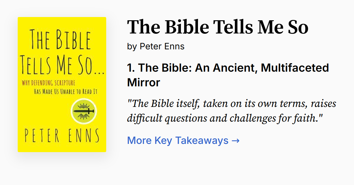 The Bible Tells Me So | Summary, Audio, Quotes