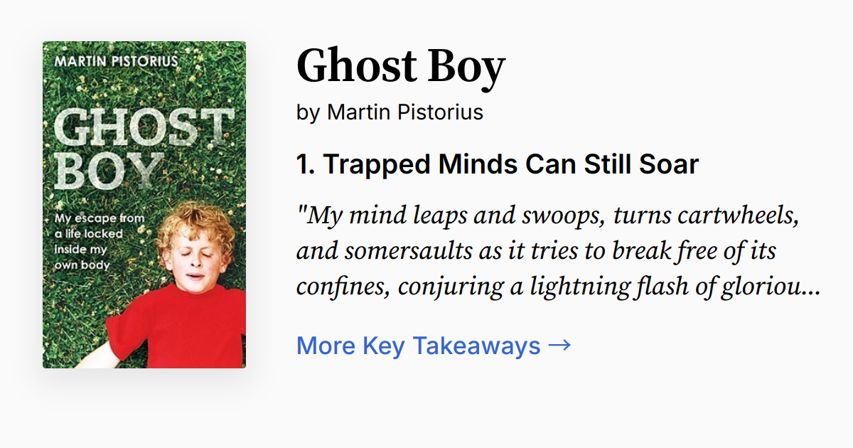 Ghost Boy by Martin Pistorius | Summary, Audio, Quotes, FAQ