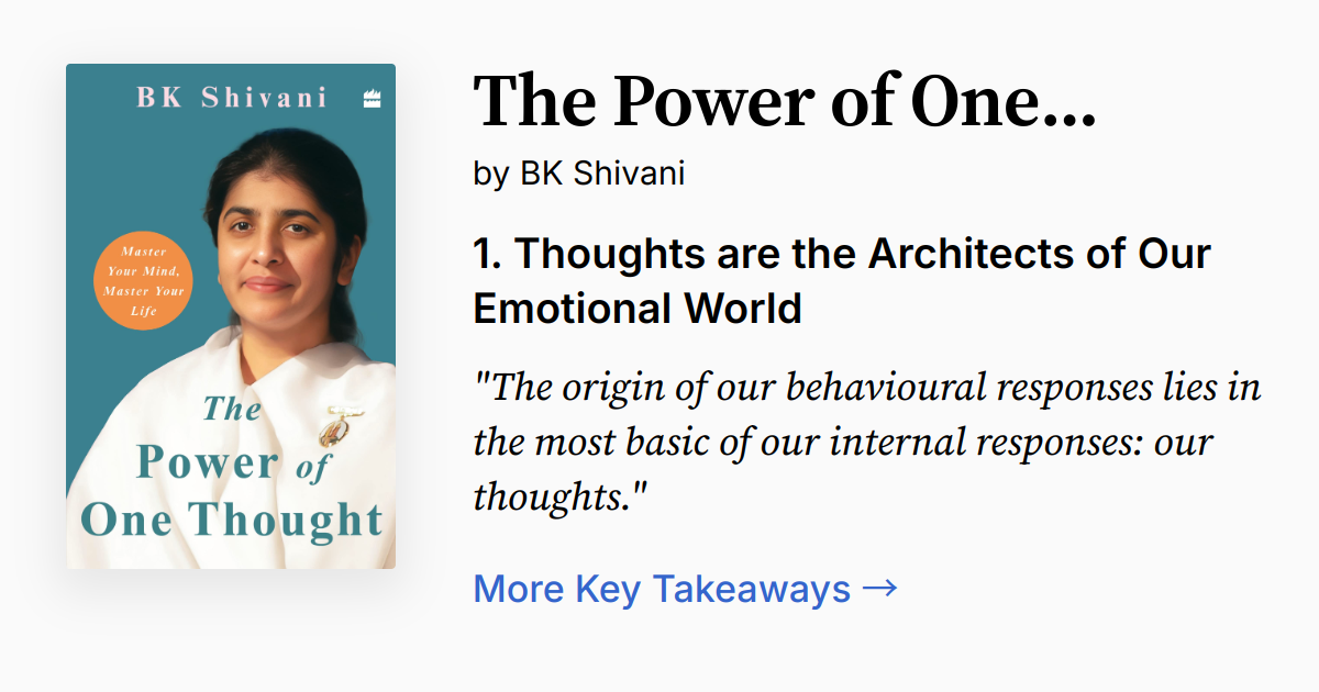 The Power of One Thought | Summary, Audio, Quotes, FAQ