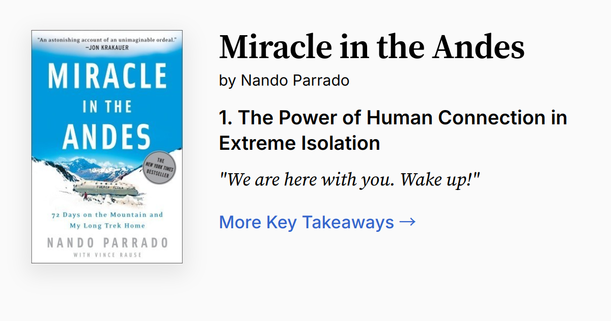 Miracle in the Andes | Summary, Quotes, FAQ, Audio