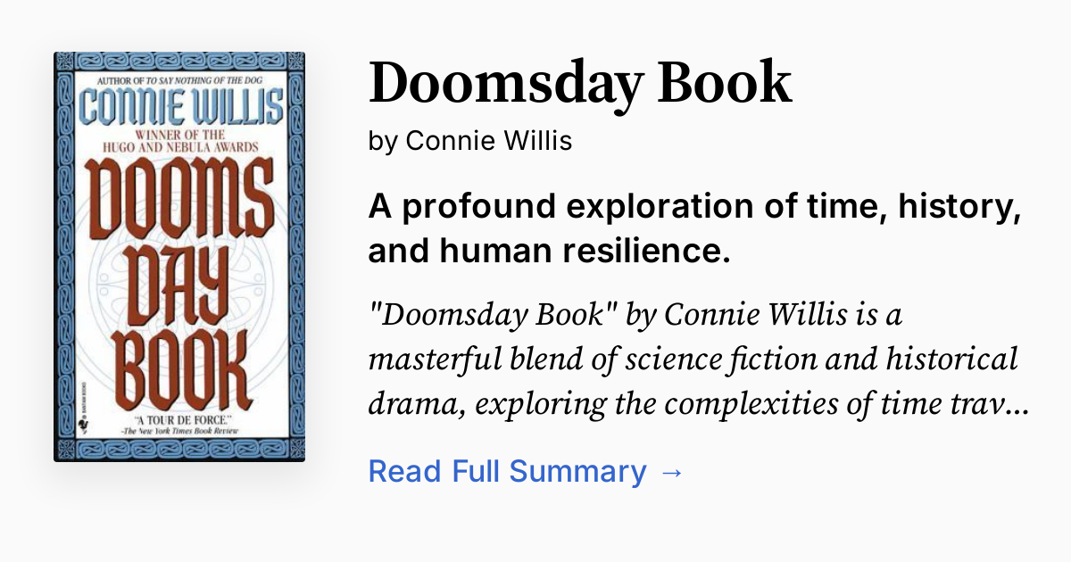 Doomsday Book by Connie Willis | Summary, Analysis, FAQ