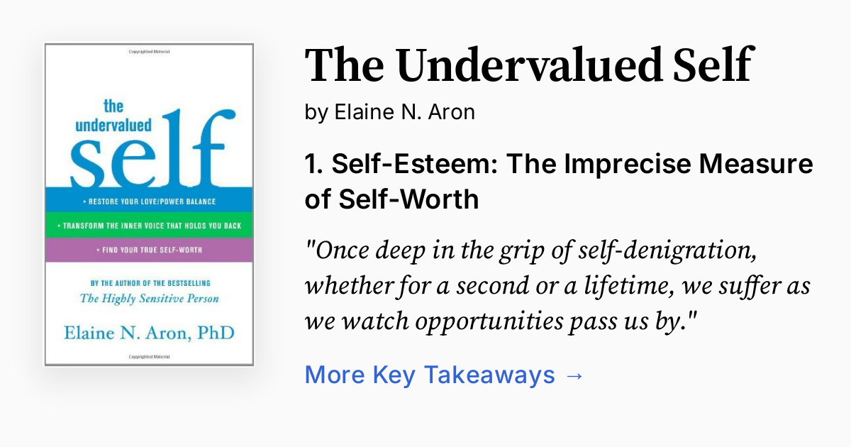 The Undervalued Self | Summary, Audio, Quotes