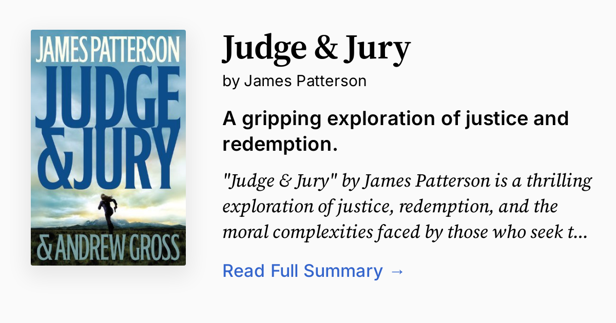 Judge & Jury by James Patterson | Summary, Audio, Analysis