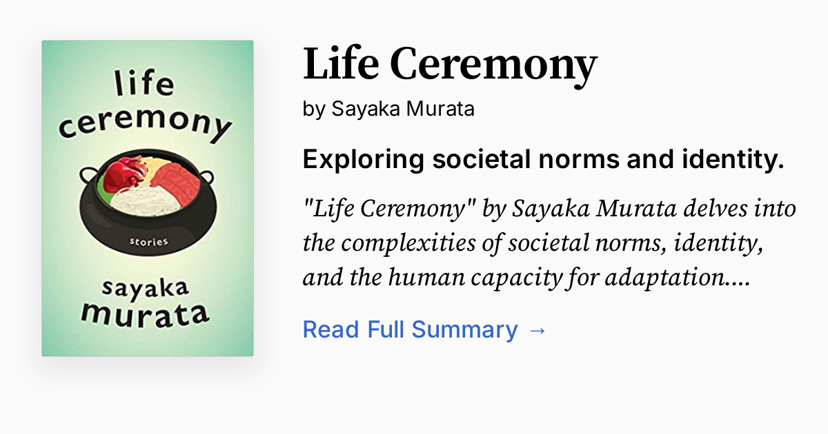 Life Ceremony by Sayaka Murata | Summary, Analysis, FAQ