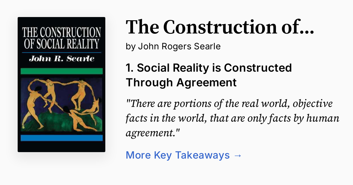 The Construction of Social Reality | Summary, Quotes, FAQ, Audio