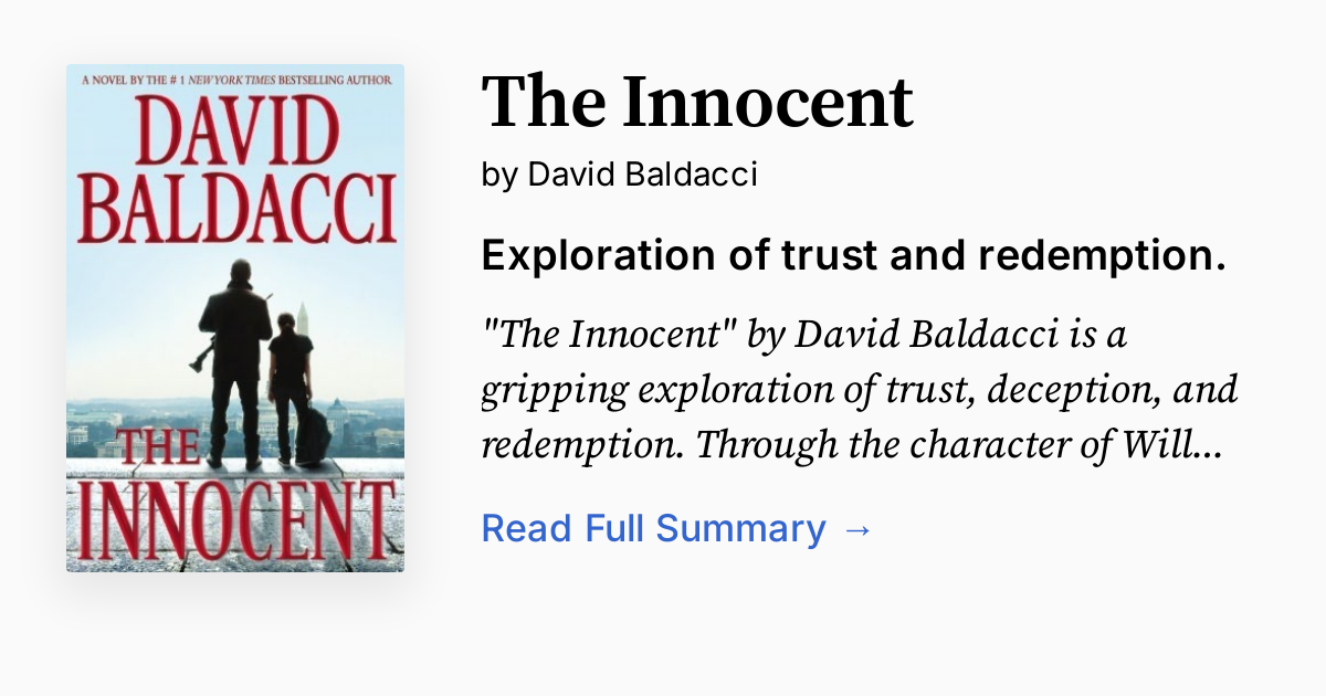 The Innocent by David Baldacci | Summary, Analysis, FAQ