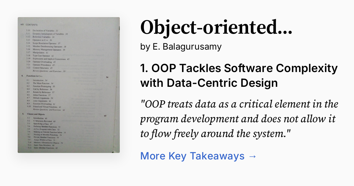 Object-oriented Programming with C++ | Summary, Audio, Quotes