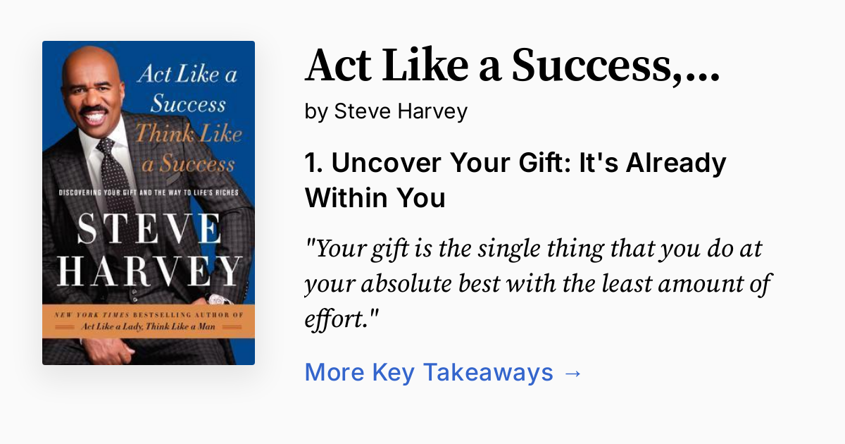 Act Like a Success, Think Like a Success | Summary, Audio, Quotes, FAQ