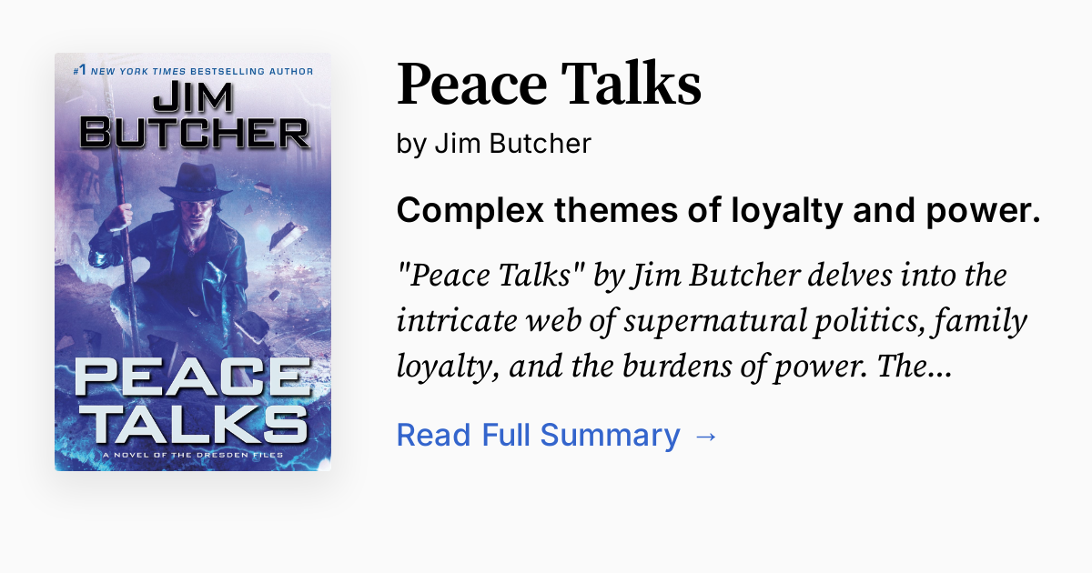 Peace Talks by Jim Butcher | Summary, Audio, Analysis, FAQ