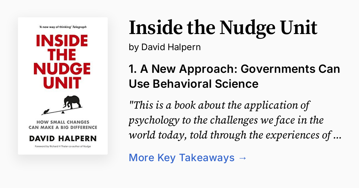 Inside the Nudge Unit | Summary, Quotes, FAQ, Audio