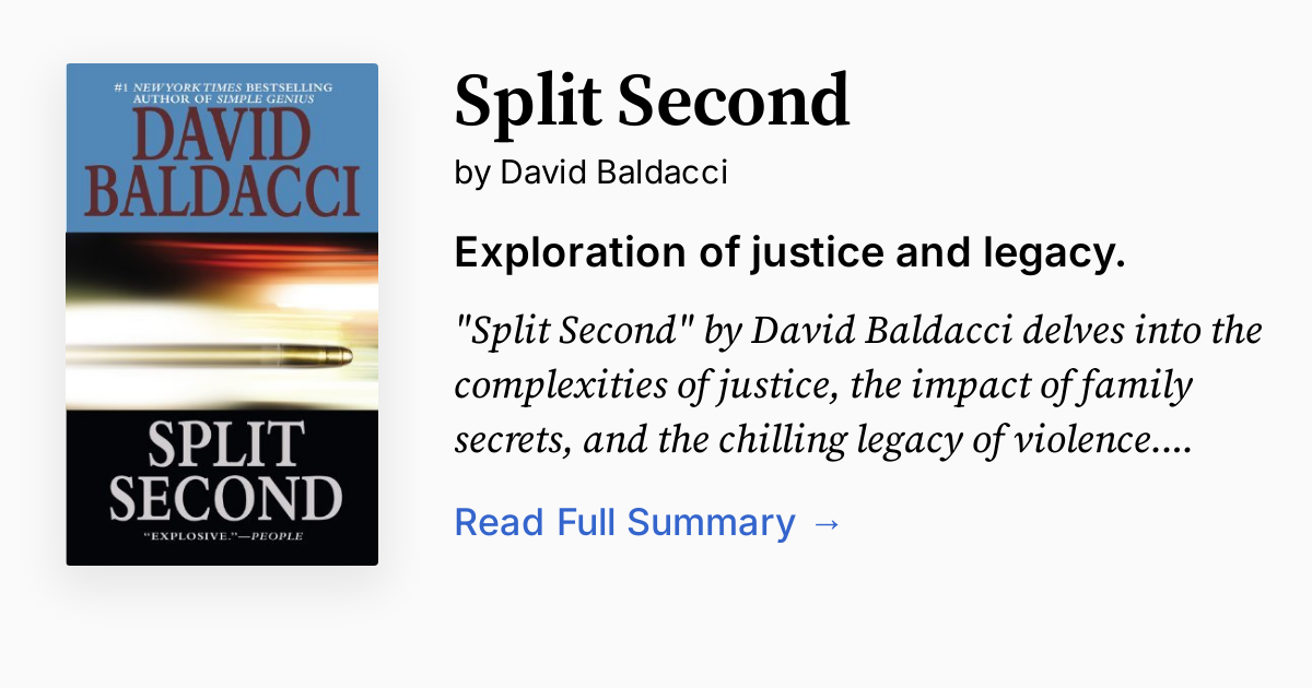 Split Second by David Baldacci | Summary, Analysis, FAQ