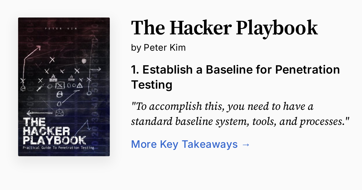 The Hacker Playbook | Summary, Audio, Quotes, FAQ