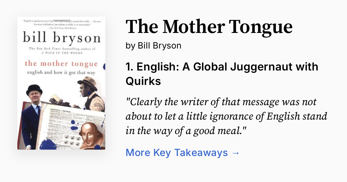 The Mother Tongue | Summary, Audio, Quotes, FAQ