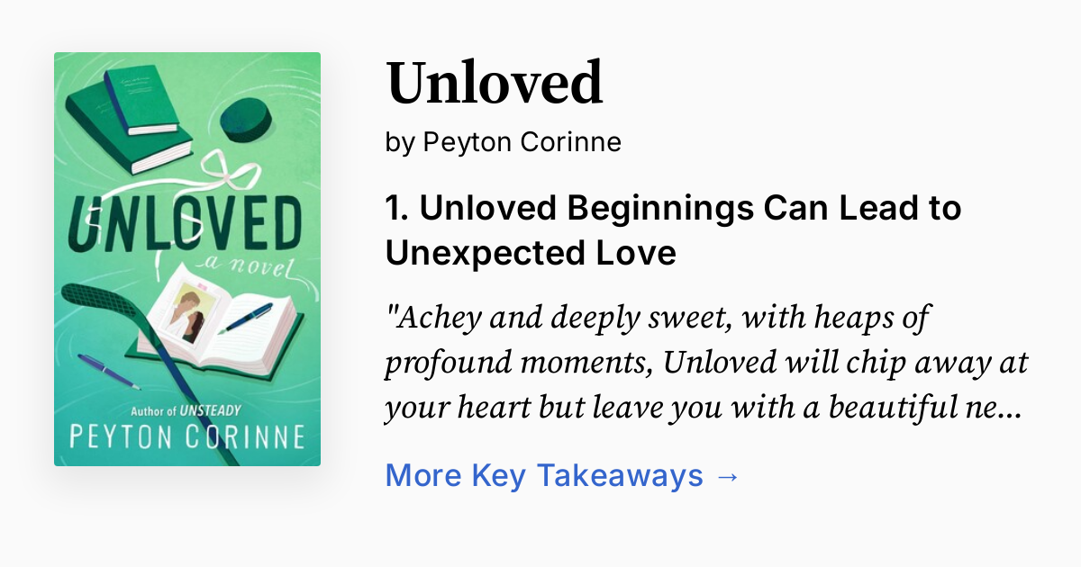 Unloved by Peyton Corinne | Summary, Quotes, FAQ, Audio