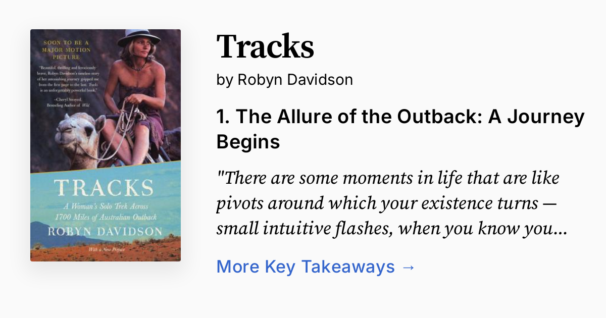 Tracks by Robyn Davidson | Summary, Audio, Quotes, FAQ
