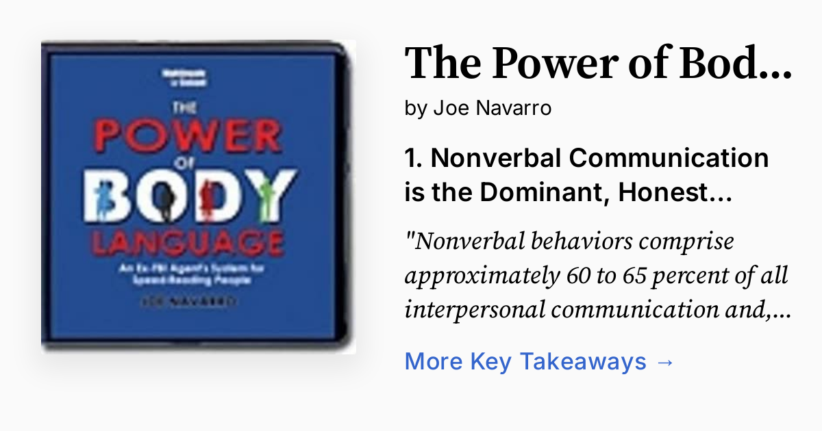 The Power of Body Language | Summary, Quotes, FAQ, Audio