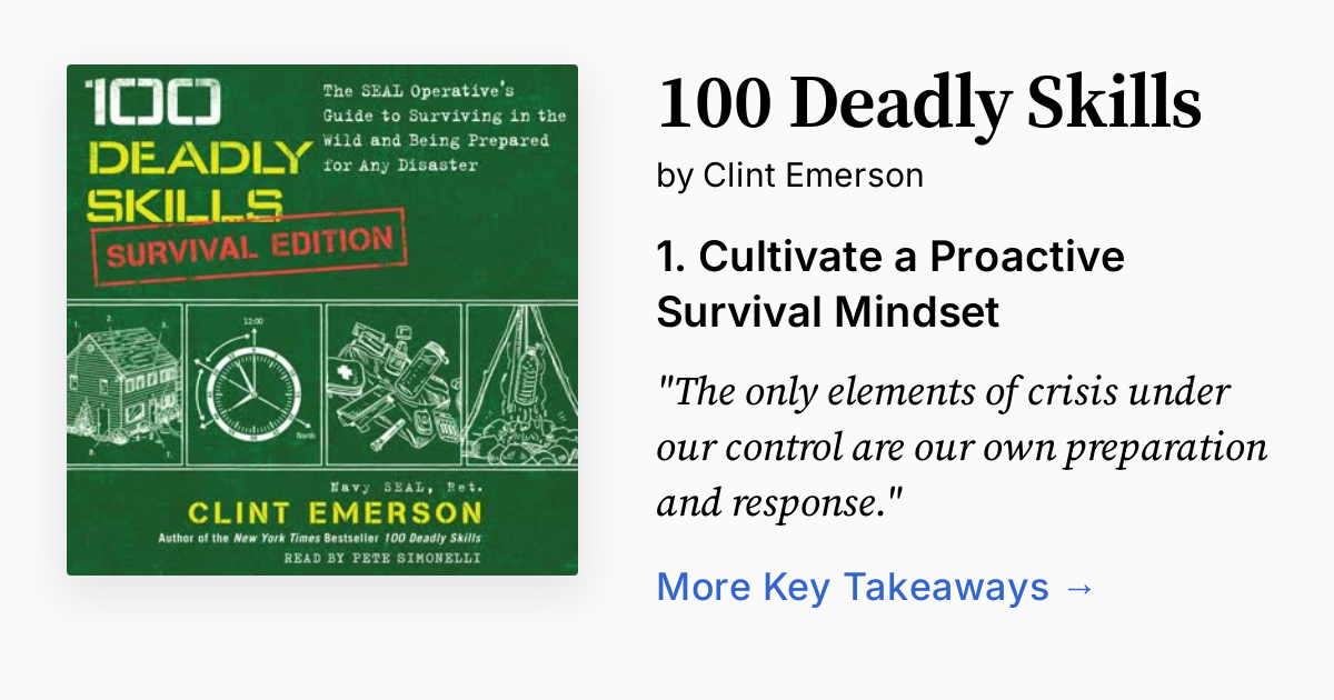 100 Deadly Skills | Summary, Audio, Quotes
