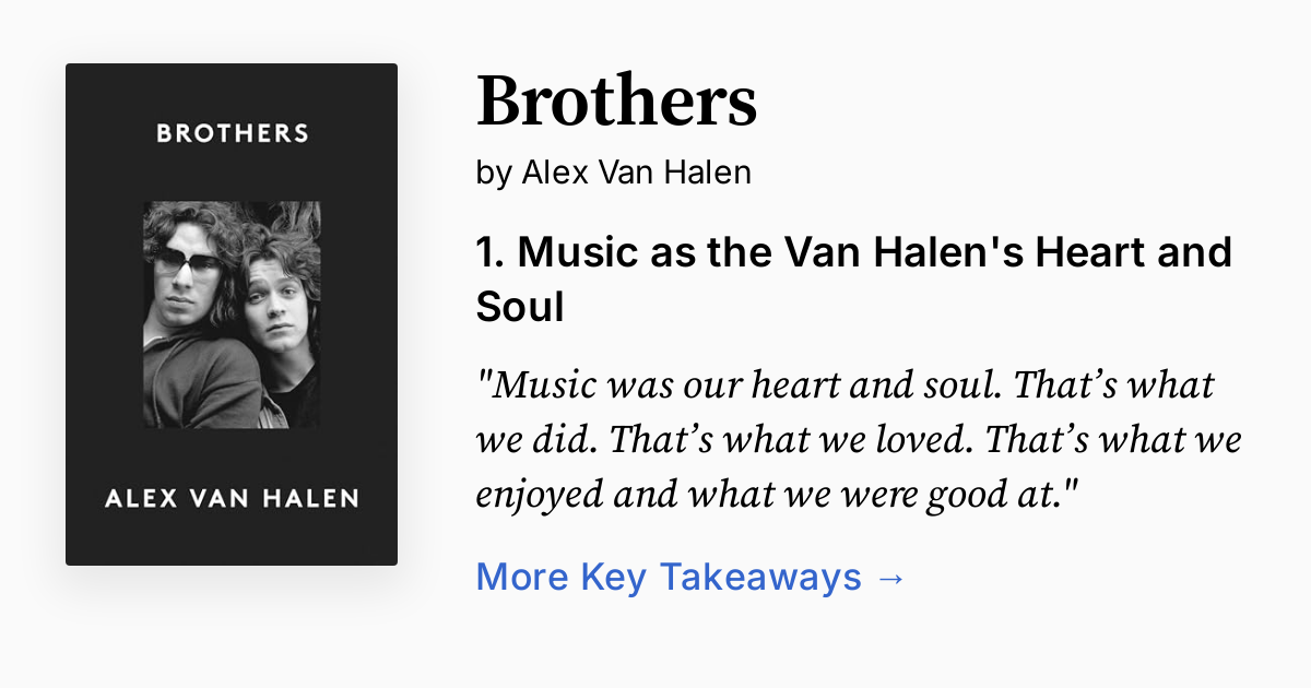 Brothers by Alex Van Halen | Summary, Audio, Quotes, FAQ