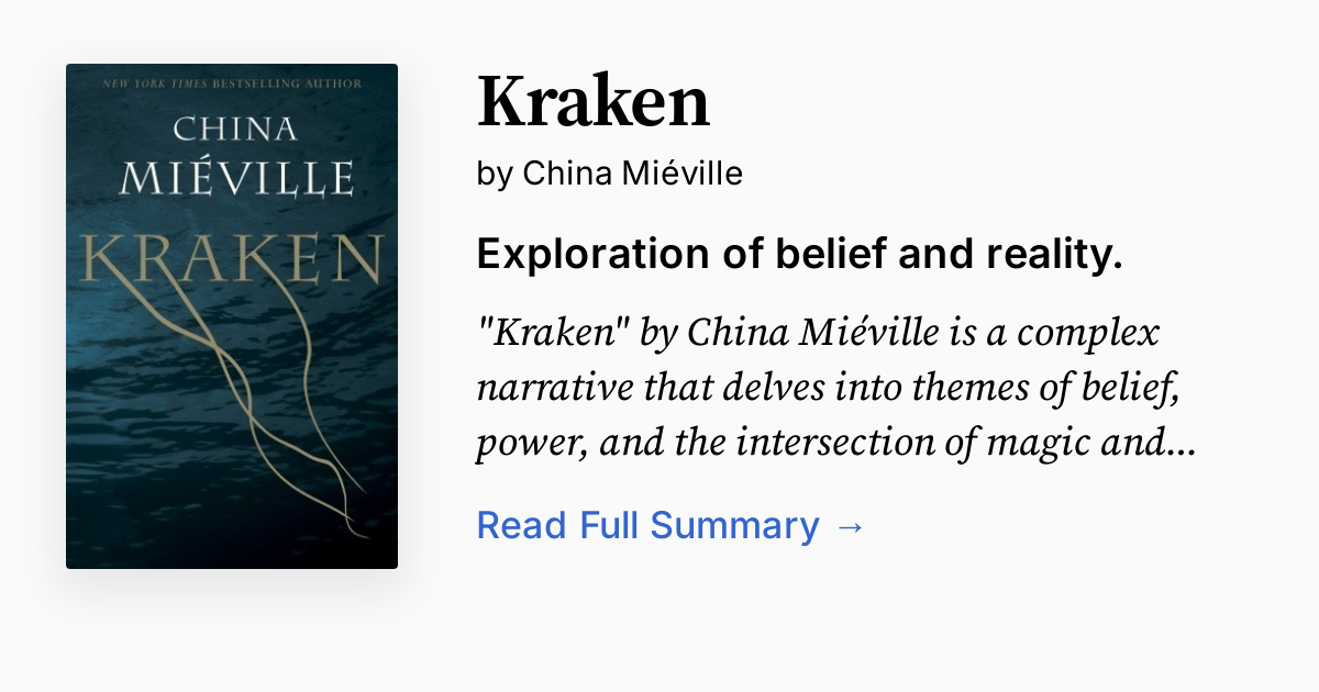 Kraken by China Miéville | Summary, Audio, Analysis, FAQ