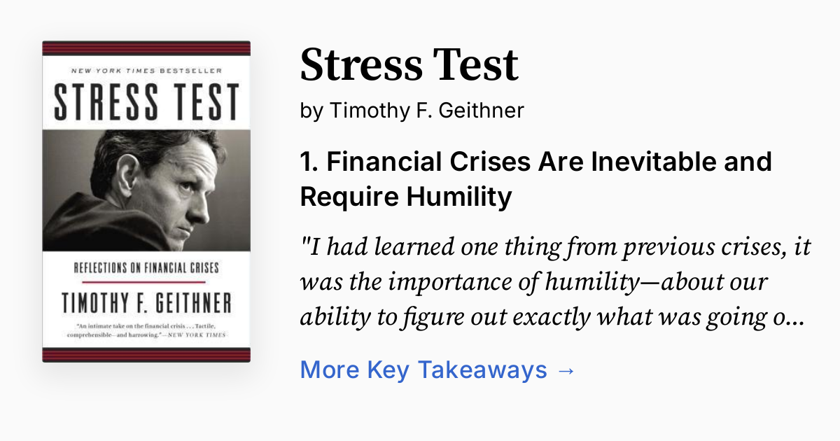 Stress Test by Timothy F. Geithner | Summary, Audio, Quotes, FAQ