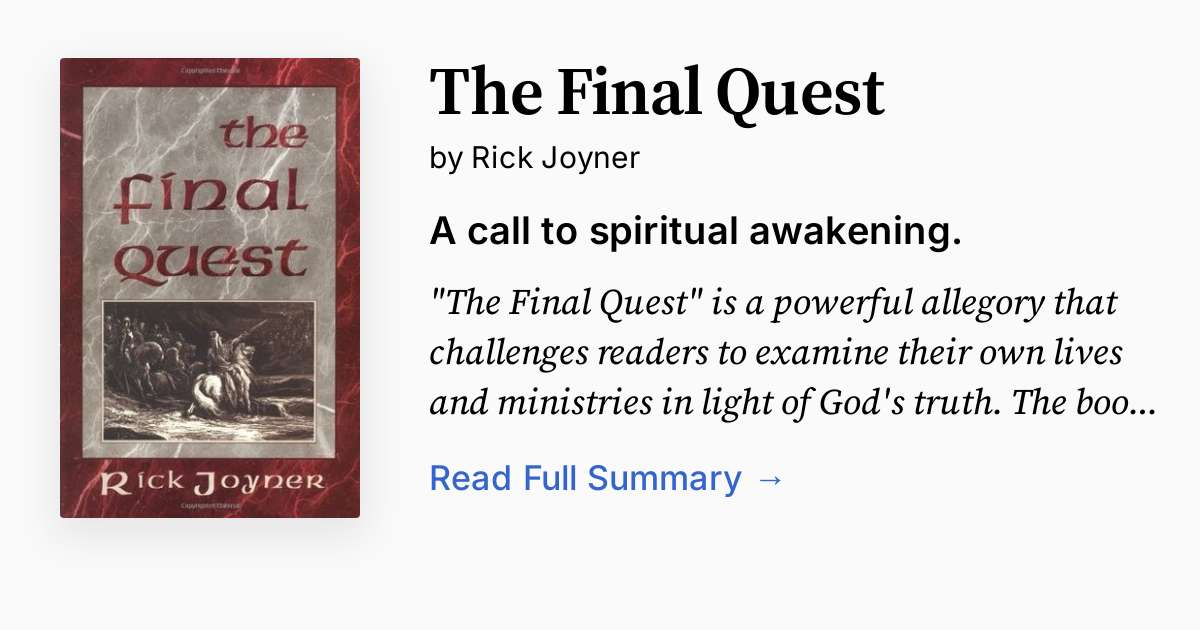 The Final Quest | Summary, Analysis, FAQ