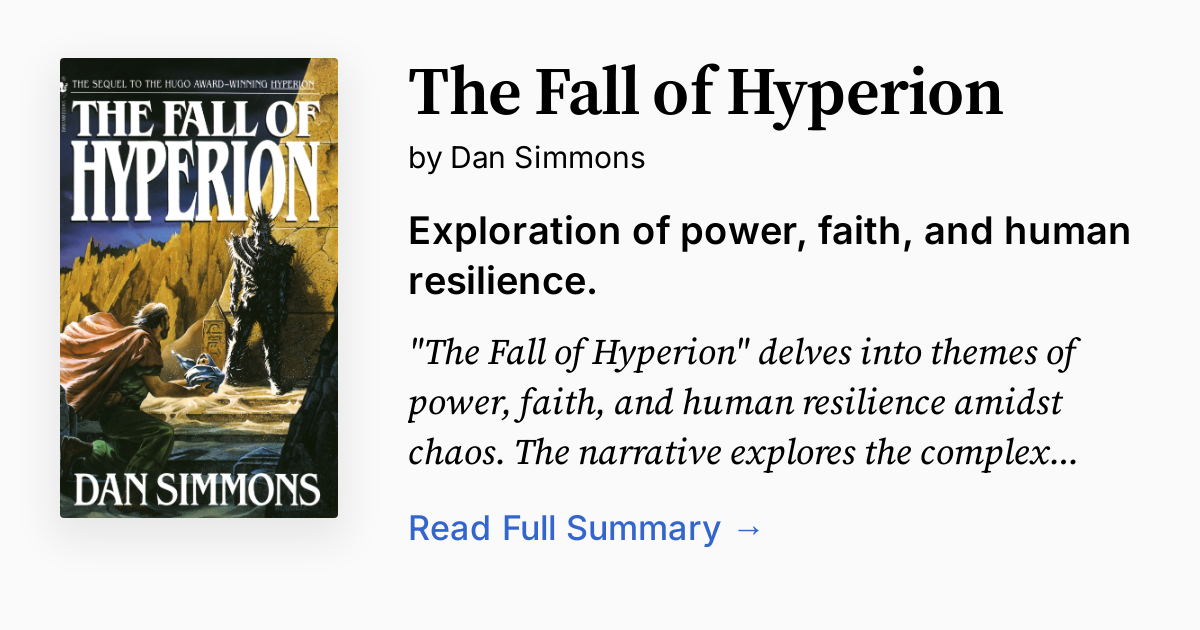 The Fall of Hyperion | Summary, Analysis, FAQ