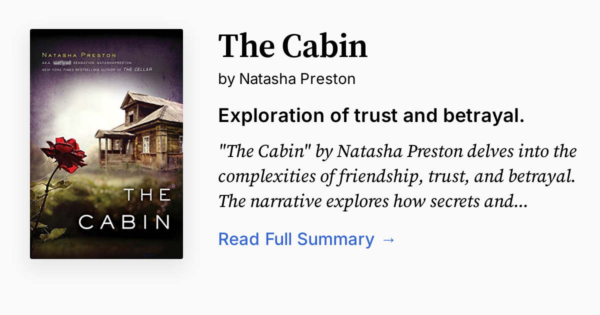 The Cabin by Natasha Preston | Summary, Analysis, FAQ