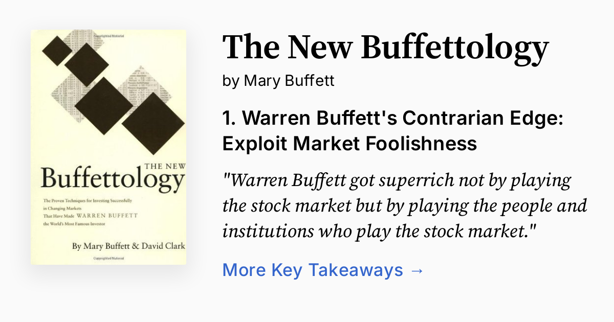 The New Buffettology | Summary, Audio, Quotes, FAQ