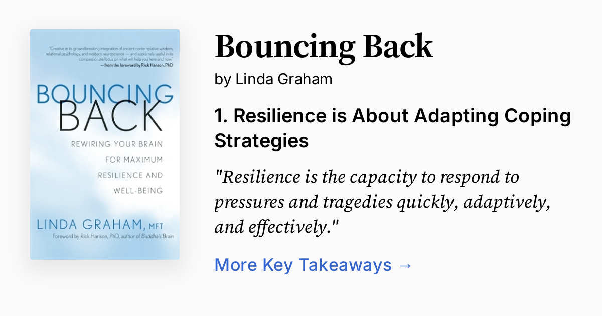 Bouncing Back by Linda Graham | Summary, Audio, Quotes