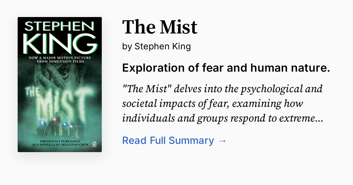 The Mist by Stephen King | Summary, Analysis, FAQ