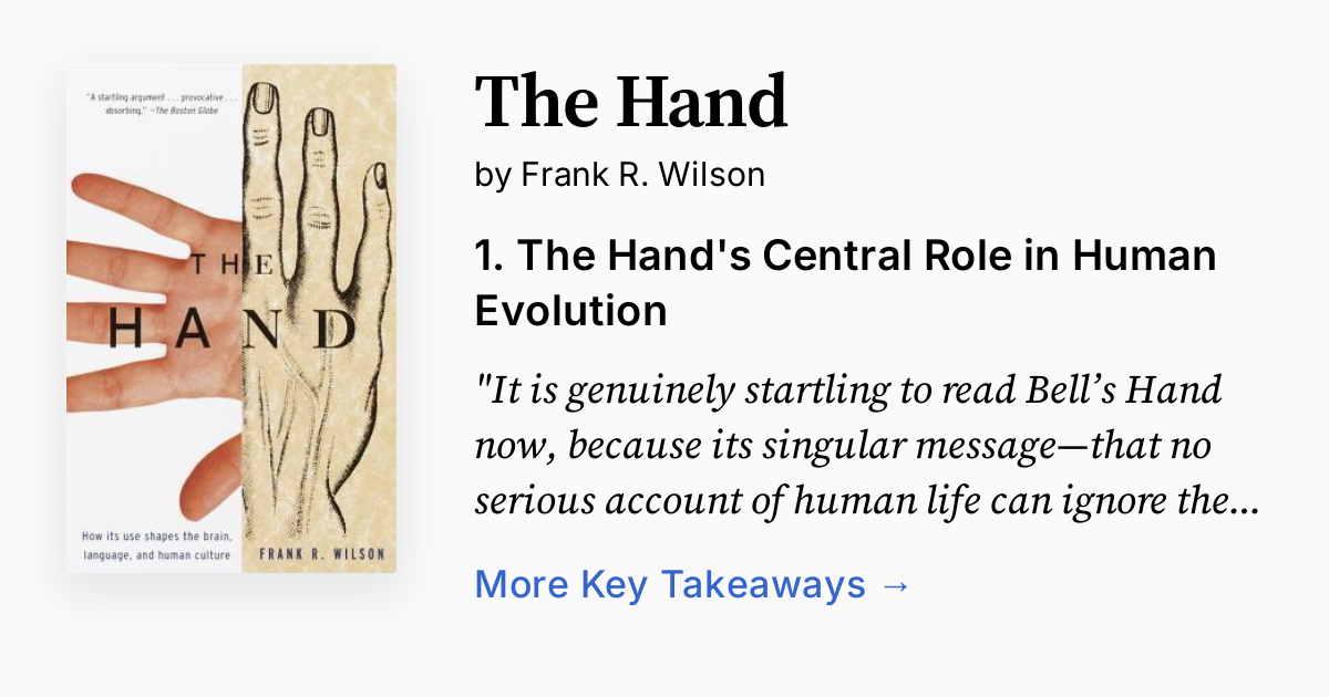 The Hand by Frank R. Wilson | Summary, Audio, Quotes