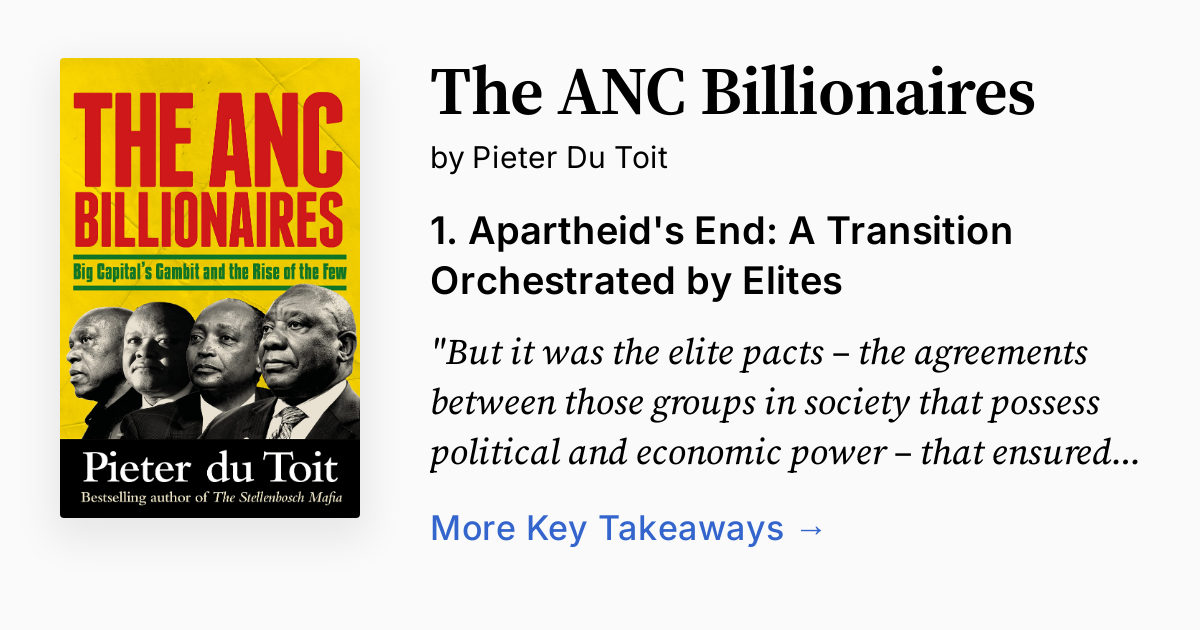 The ANC Billionaires | Summary, Quotes, FAQ, Audio