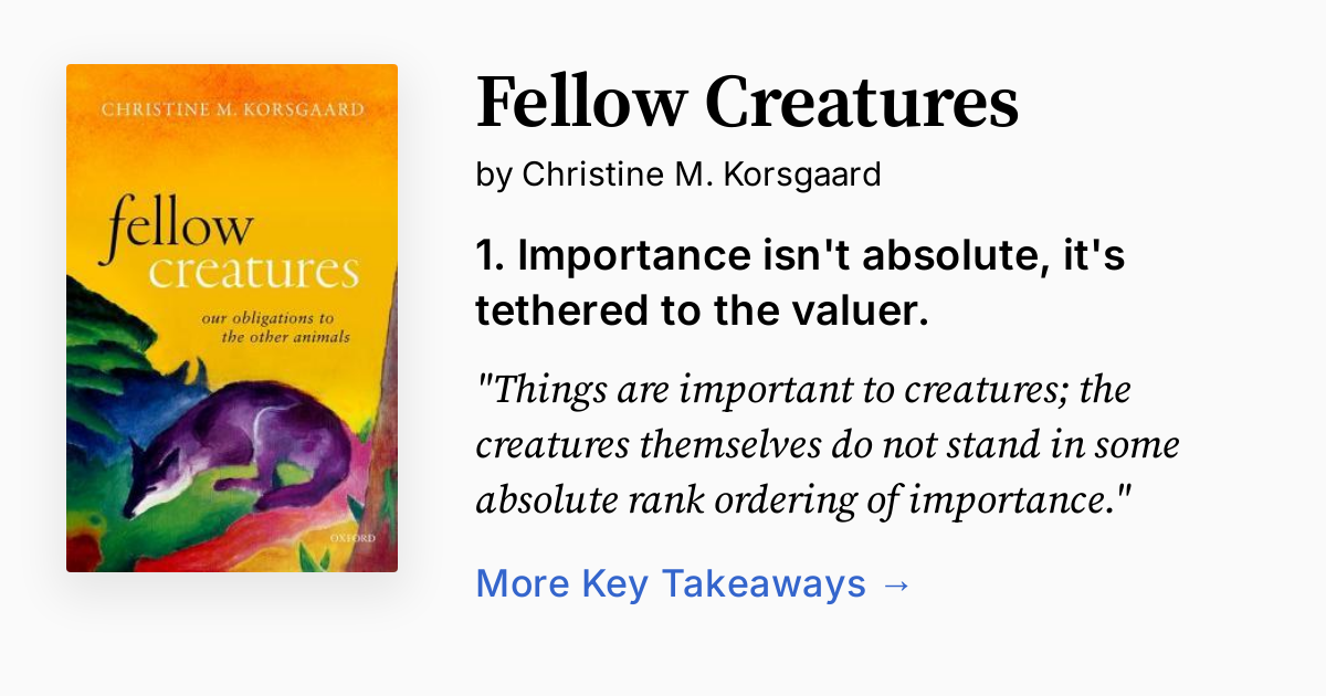 Fellow Creatures | Summary, Quotes, FAQ, Audio