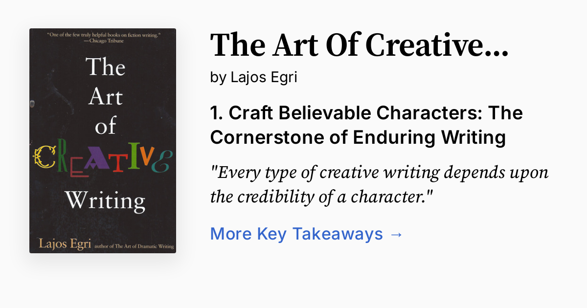 The Art Of Creative Writing | Summary, Audio, Quotes
