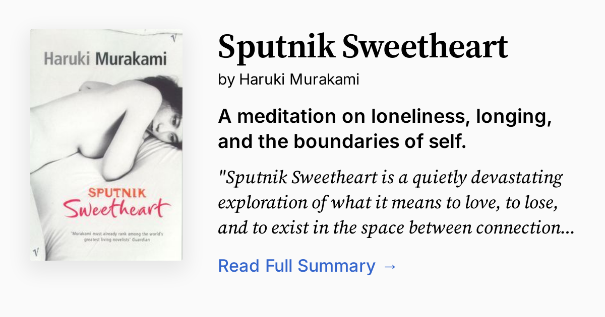 Sputnik Sweetheart | Summary, Audio, Analysis, FAQ